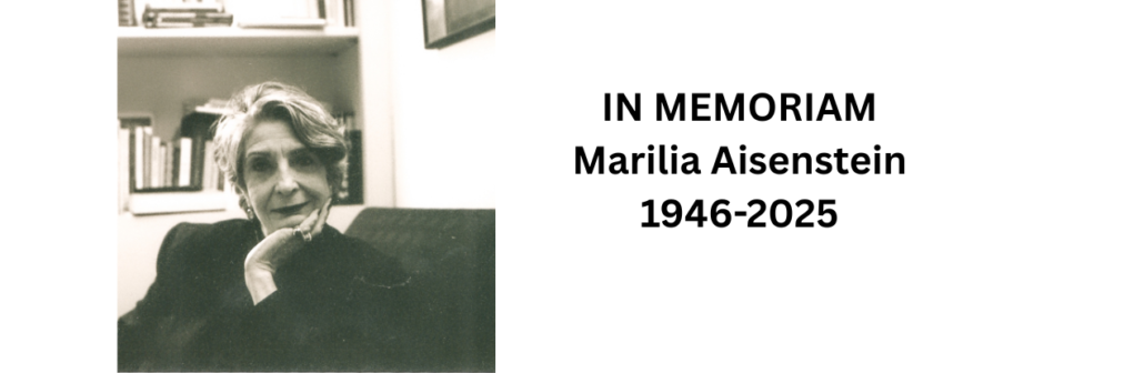 IN MEMORIAM Marilia Aisenstein 1946-2025 – PSS – Psychoanalytical Society of Serbia